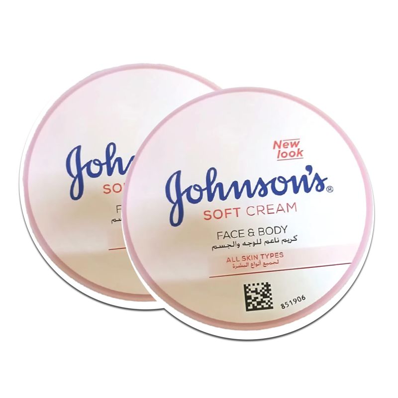 Johnson's 24 Hour Moisture Face & Body Soft Cream 2x200ml