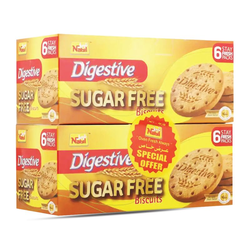 Nabil Digestive Sugar Free Biscuits 2x250g