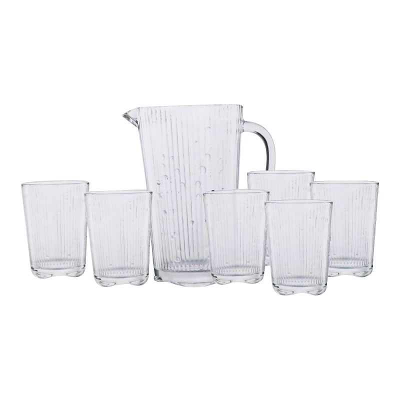 Water Glass And Jug Set 7 Pieces
