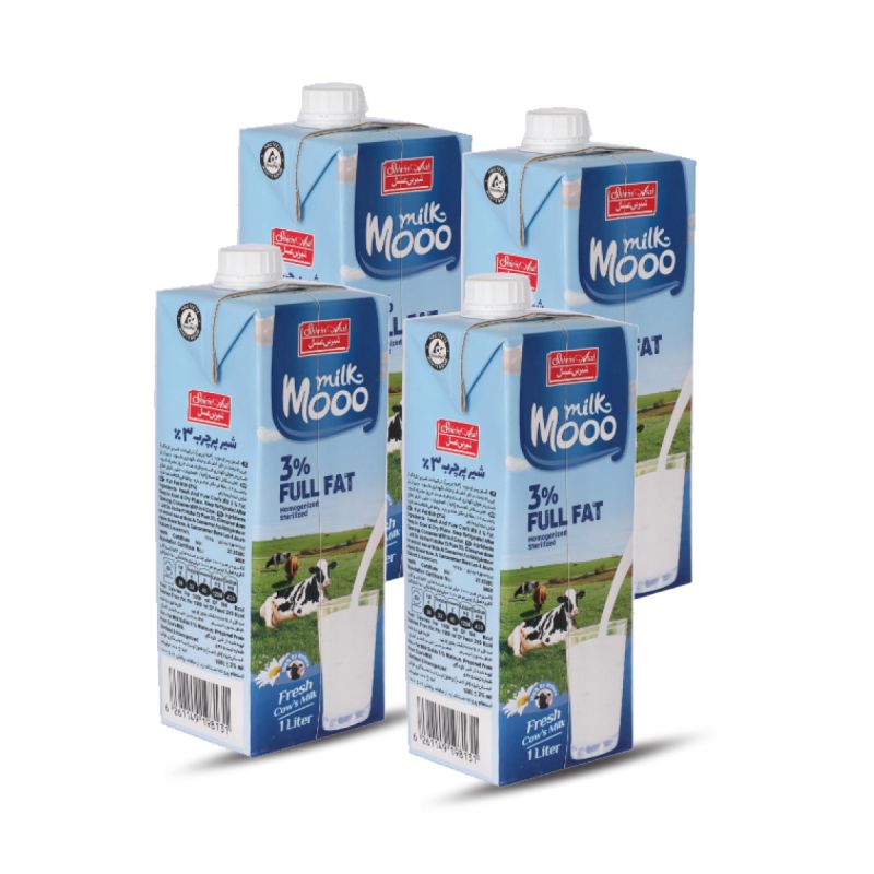 Mooo Full Fat Long Life Milk 4X1Ltr