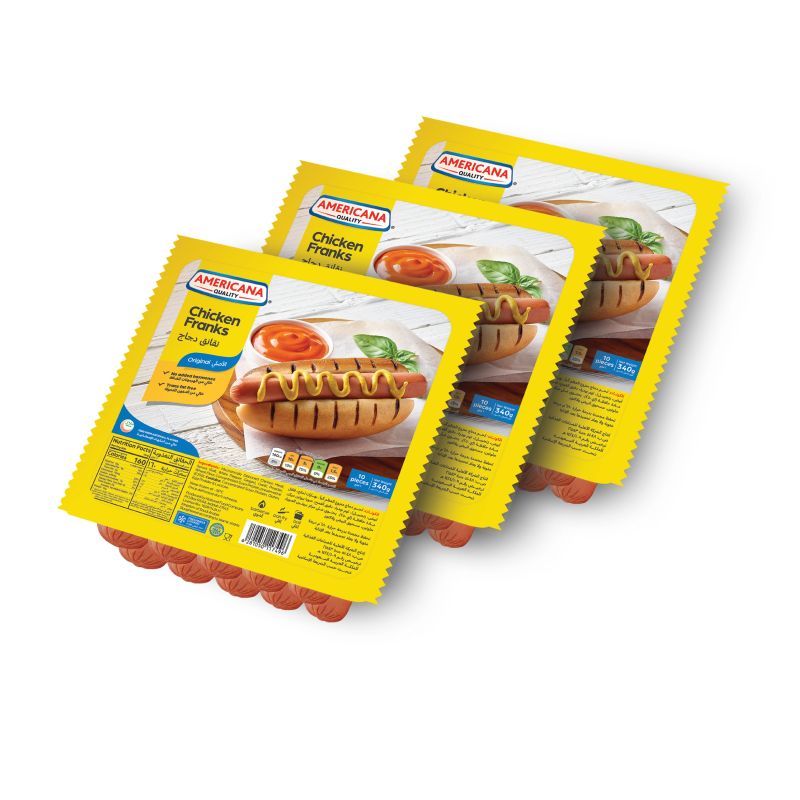 Americana Chicken Franks 3X340Gm
