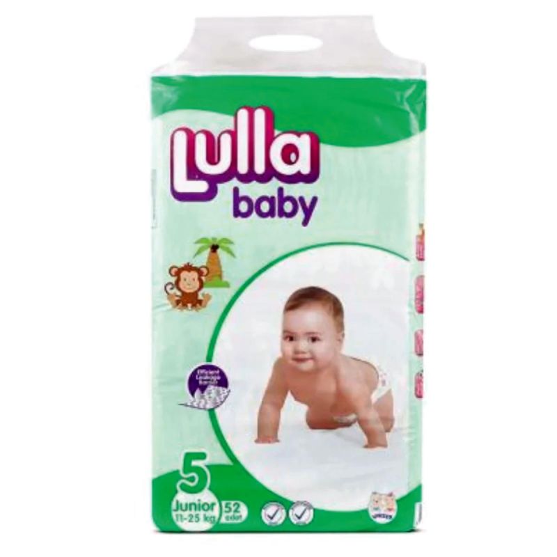 Lulla Baby Junior Diapers Size 5 - Pack of 52 Pieces