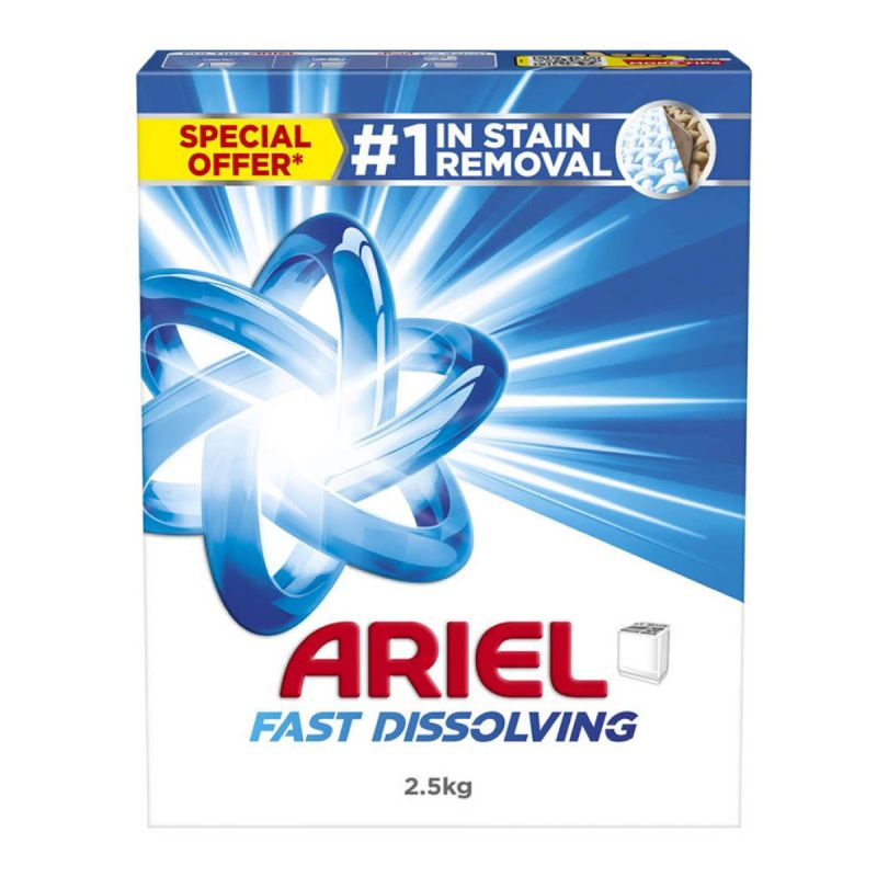 Ariel Fast Dissolving Detergent Powder 2.5kg