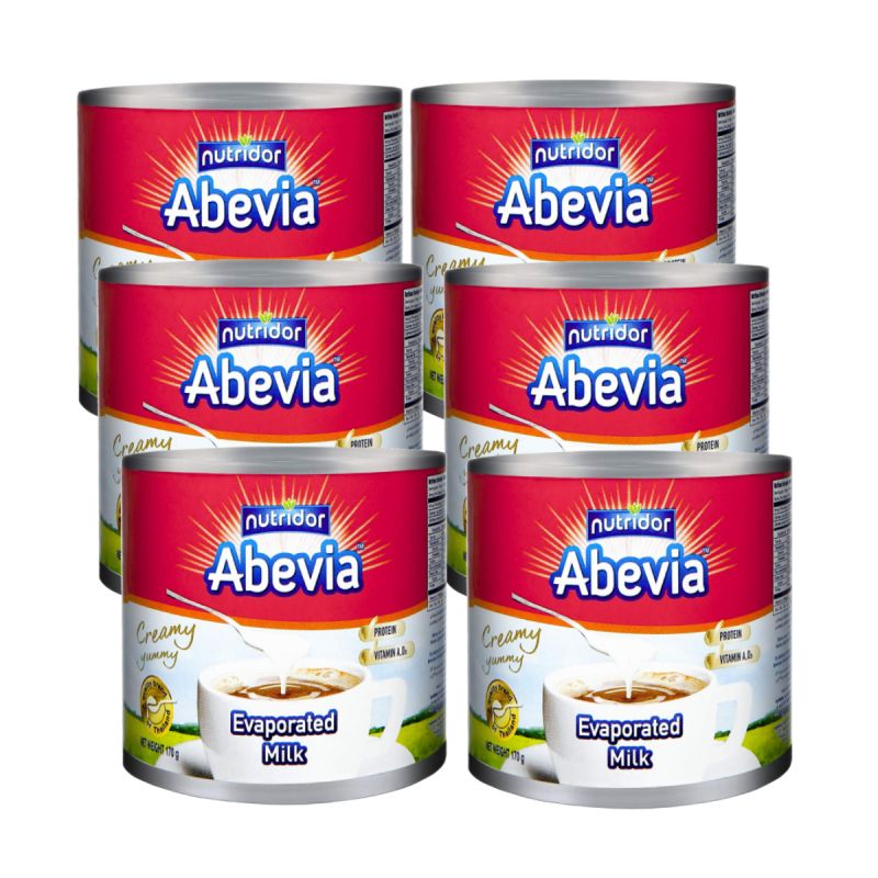 Abevia Evaporated Milk 6x170g